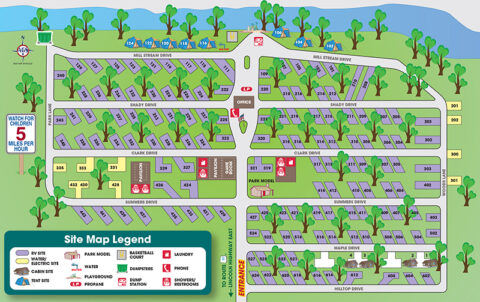 Old Mill Stream Campground Map - The RV Atlas